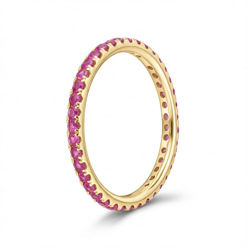 Ruby Pave band | Lab Grown Diamonds - Stienhardt